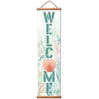 Beach Welcome Indoor/Outdoor Vinyl Hanging Entryway Sign Made in the ...