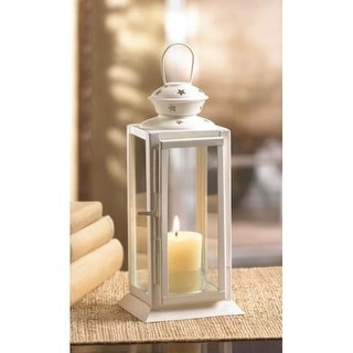 White Colonial Rectangle Lantern - Bed Bath & Beyond - 13430453