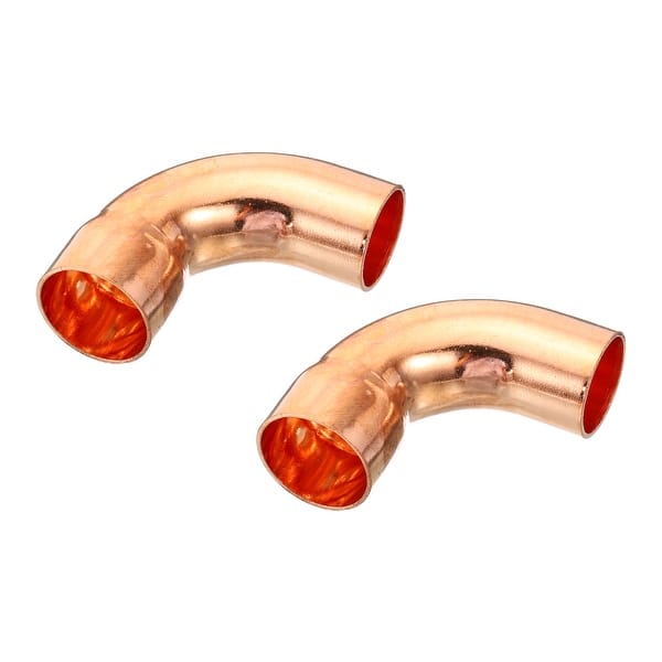 2x 7/8" Elbow Copper Pipe Fitting 90 degree Solder Plumbing Connector ...