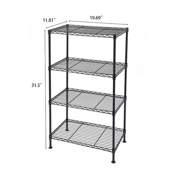 4-Tier Wire Shelving Industrial Welded Storage Shelving - Bed Bath ...