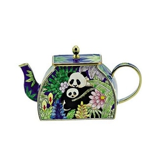 Mom and Baby Panda Bears Enameled Hinged Miniature Teapot - Multi - Bed ...