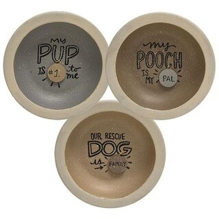 Dog Tag Bowl 3 Asstd. - 5.75" diameter by 1" deep. - Bed Bath & Beyond ...