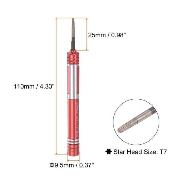 2pcs Precision Screwdriver T7 Torx Magnetic Head Manual Pen Shape ...