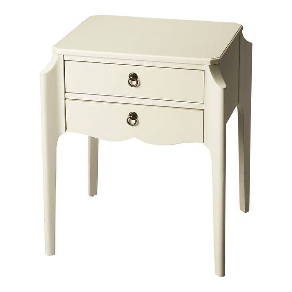 Offex Solid Wood Glossy White Rectangular Accent Table - Bed Bath ...