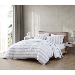 Riverbrook Home Chopra 3 Piece Comforter Set White/Blue - Bed Bath ...