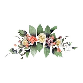 15" Faux Preserved Rose Swag - Bed Bath & Beyond - 32325003