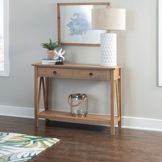 Mid-Century Console Table in Driftwood - 54 x 84 - Bed Bath & Beyond ...