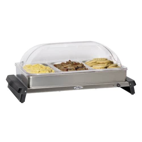 BroilKing NBS-3RT Professional Triple Buffet Server w/ Stainless Base ...