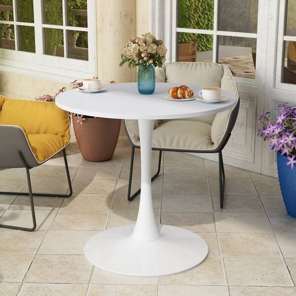 32"Modern Round Dining Table with Round MDF Table Top - Bed Bath ...