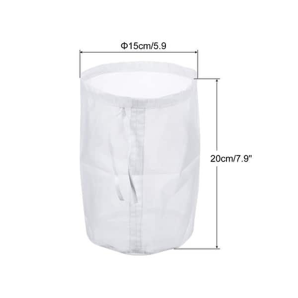 100 Mesh Paint Filter Bag 5.9" Dia Nylon Strainer with Drawstring for ...