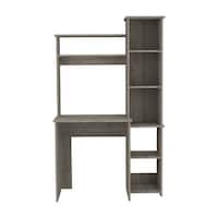 DEPOT E-SHOP Detroit 2-Piece Office Set with Bookcase and Desk, Light ...