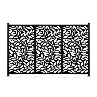 HighlanderHome Freestanding Modular Metal Privacy Screen, 4FtX 6Ft ...