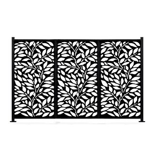 HighlanderHome Freestanding Modular Metal Privacy Screen, 4FtX 6Ft ...