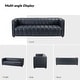 HULALA HOME Olinto Modern 83''W Genuine Leather Tufted Couch Sofa with ...