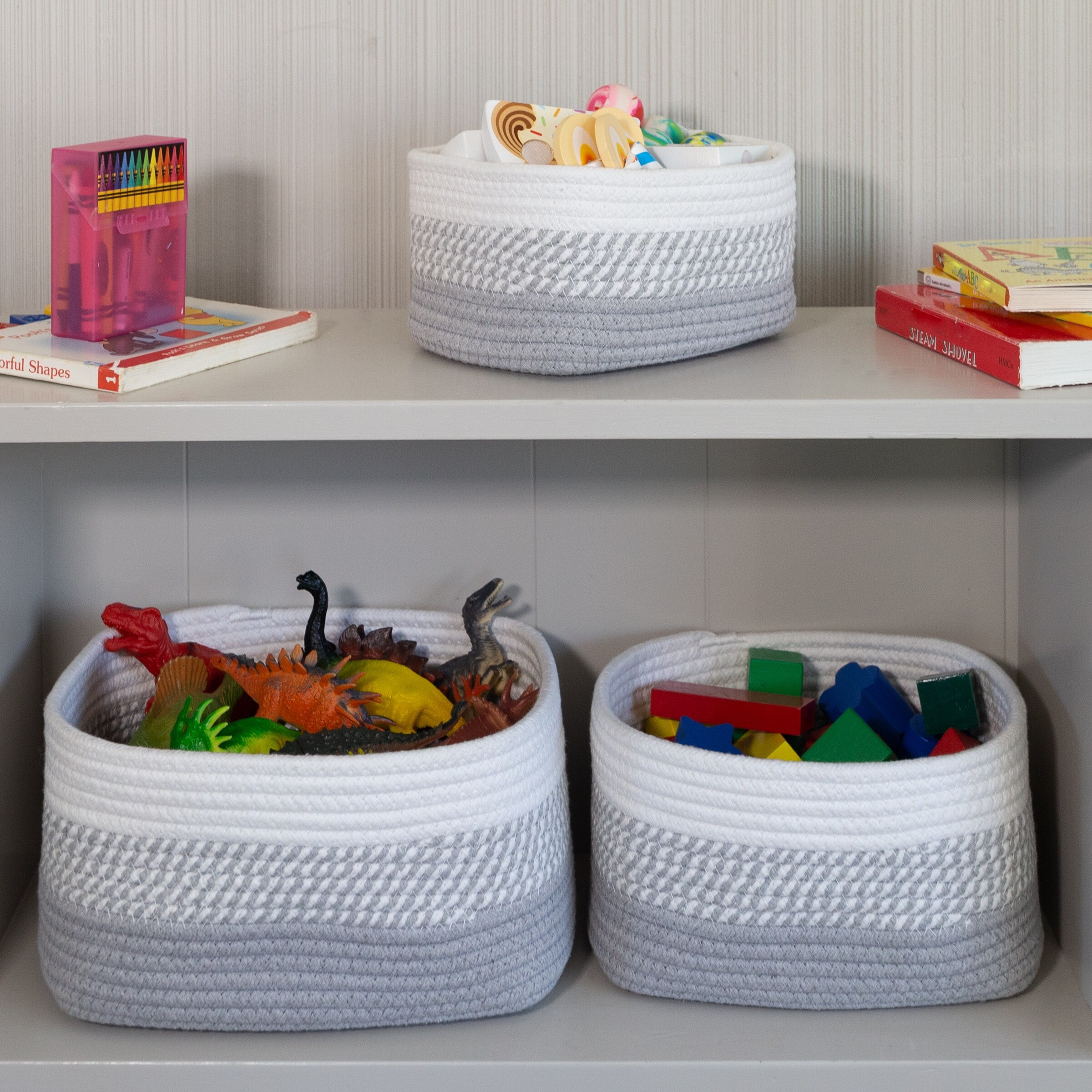 Rope storage basket store