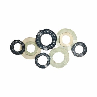 Sagebrook Home 39" Iron Open Cut-Out Discs Metal Wall Decor, Multi ...