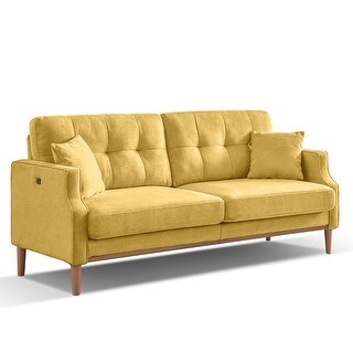 70" Tufted Back Sofa, Multiple Cushions, Cushion Back, Sloped Arm Sofa ...