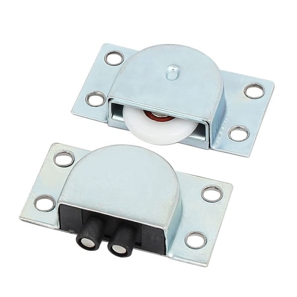 Home Wardrobe Cupboard Sliding Door Nylon Rollers 24mm Dia Wheel 4 Set ...