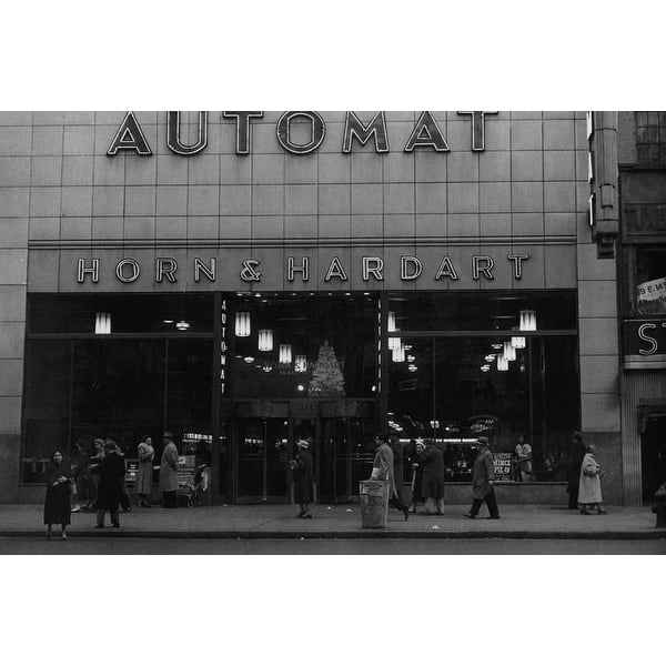 Horn and Hardart Automats Black and White Gallery Wrapped Canvas - Bed ...