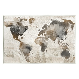 Stupell Vintage Rustic World Map Wall Plaque Art by Conrad Knutsen - Bed Bath & Beyond - 37876075