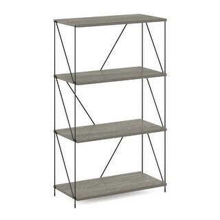 Furinno Besi 4-Tier Industrial Multipurpose Shelf Display Rack with ...