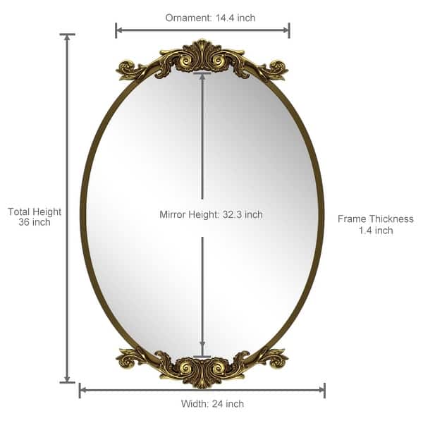 old oval mirror frame