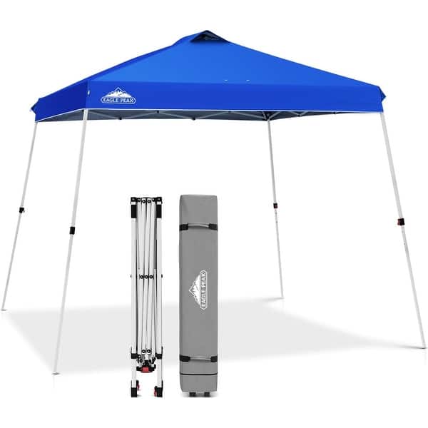 EAGLE PEAK 11x11 Slant Leg Pop Up Canopy Tent Instant Canopy Easy ...