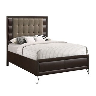 Gregory Grey and Dark Merlot Panel Bed - Bed Bath & Beyond - 38254576