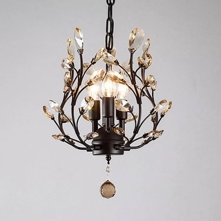 Elegant Crystal Chandelier Modern Ceiling Light Pendant Fixture - 13" x ...