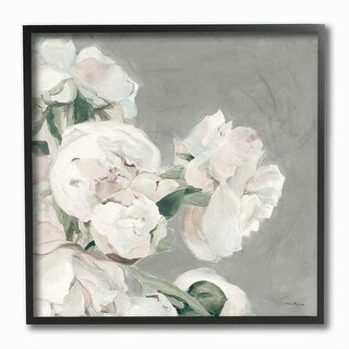 Stupell Beautiful Large Flowers Neutral Grey Painting,12x12, Design By ...