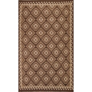 Multi-Color Geometric Kilim Oriental Area Rug Hand-Woven Wool Carpet ...