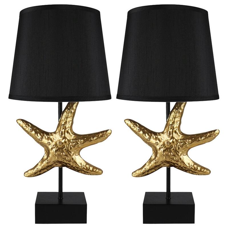 Set of 2 Starfish Table Lamps, Beach Theme, 22" Tall - On Sale - Bed ...