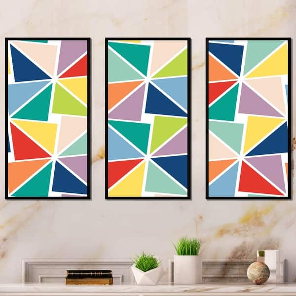 triangle pattern design wall