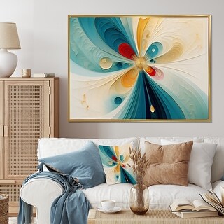 Designart "Geometry of the Mind In Retro Turquoise" Abstract Shapes ...