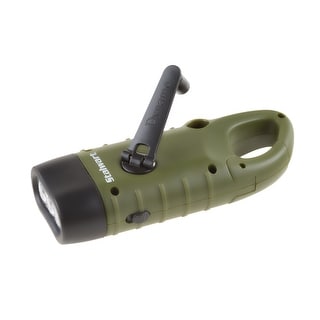 Solar Powered Hand Crank Flashlight Rechargeable LED Cranking Light ...