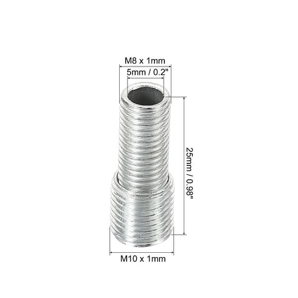 5pcs M10 to M8 Double Male Threaded Reducer Bolt Screw Fitting Adapter ...