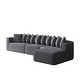 Chenille Sectional Sofa Set, Modern Cloud-Shaped Curved Sofa, Includes ...