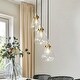 Malury Modern Large Cluster Pendant Chandelier Chic 3-Light Clear Drop ...