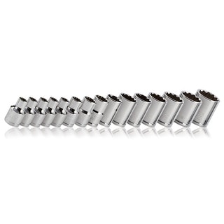 Powerbuilt 15 Piece 1/2-Inch Drive Metric Socket Set, 12 Point, 10mm to ...