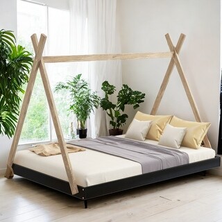 Full Size Tent Floor Bed with Structure 78.20L 55.70W 57.70H - Bed Bath ...