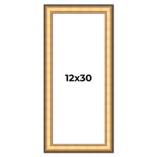 12x30 Frame Gold Plein Aire Solid Wood Picture Frame Width 2 Inches ...