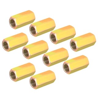 15pcs Hex Coupling Nut M10 Thread Sleeve Stud Pipe Connector Colorful ...
