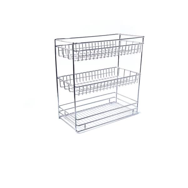 Kitchen Cabinet pull Out Basket 3 tier sliding organizer - Bed Bath ...