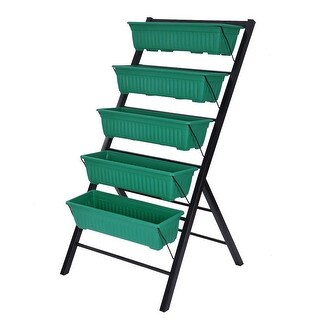 Outdoor Overhead Vegetable Planter Indoor with Drainage 5 Containers ...