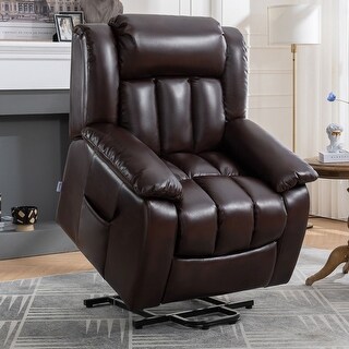 Red Brown Fabric Power Lift Recliner for Elderly with Zero Gravity ...
