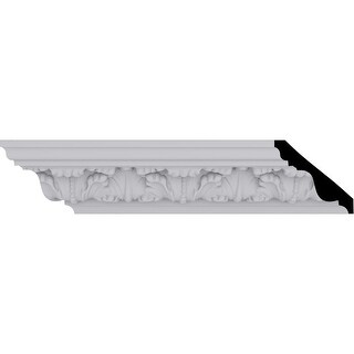 Colton Acanthus Crown Moulding - 3 1/4"H x 3 1/2"P x 4 7/8"F x 94 1/2"L ...