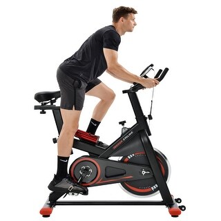 Moda Silent Belt Drive Indoor Cycle Bike with Leather Resistance Pad ...