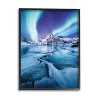 Stupell Aurora Glaciers Photography Framed Giclee Art Design by Incado ...