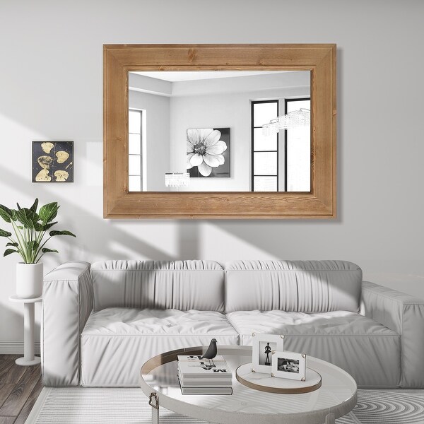 Rustic Farmhouse Solid Cedarwood Rectangle Large Frame Wall Mirror Bed Bath Beyond 38251029