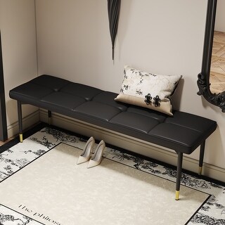 Modern Bench with Tufted Cushionon,Space-Saving Solution for Apartments ...